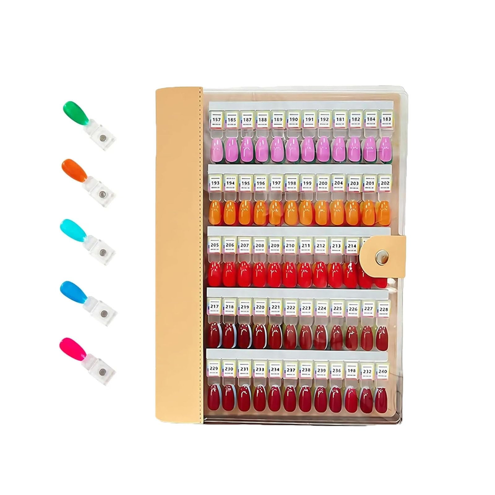 Magnetic Nail Swatches Book, 2025 New DIY Separable Magnetic Tips Nail ...