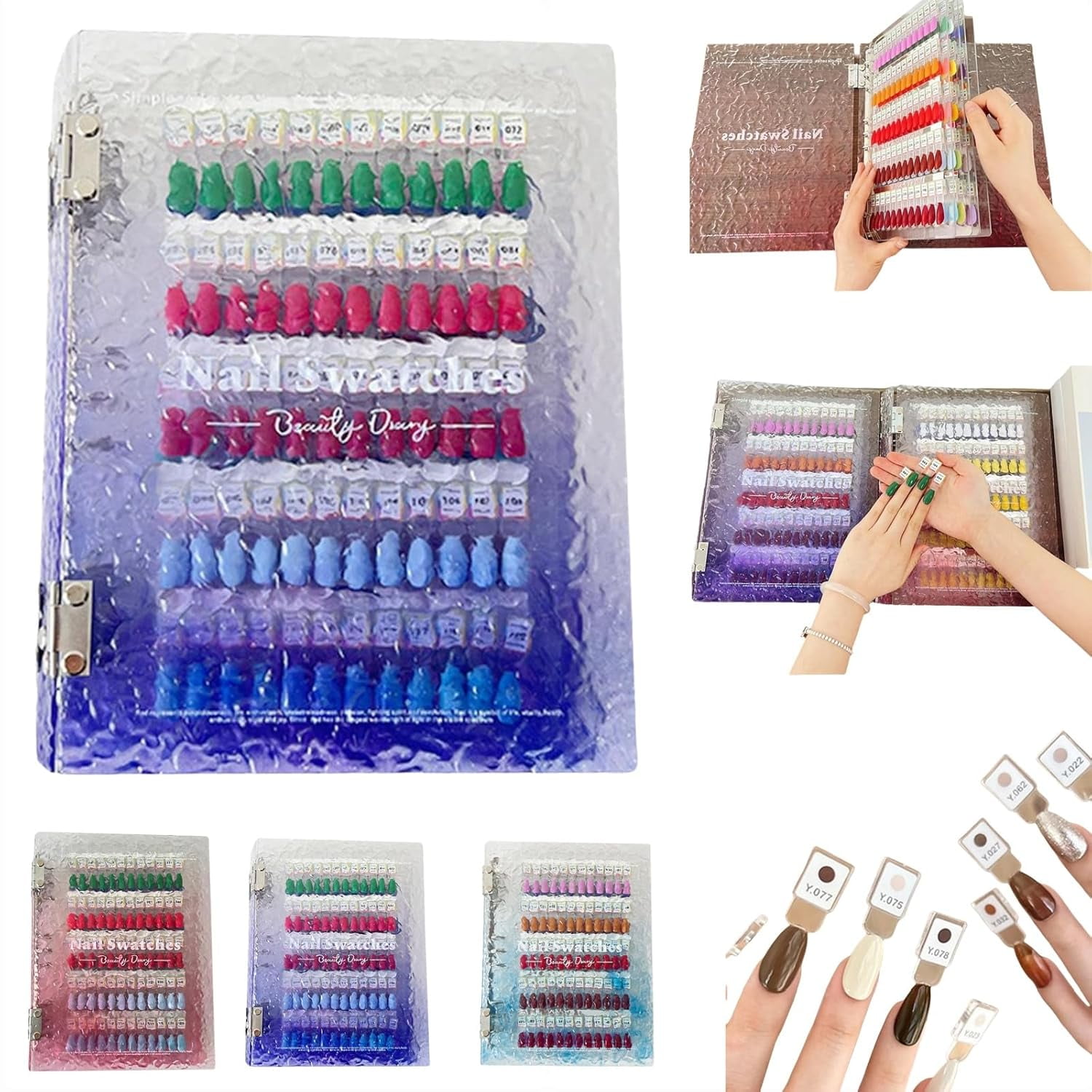 Magnetic Nail Swatches Book,New Nail Color Display Book,120/180/240 ...