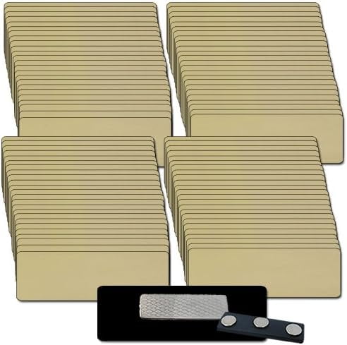 Magnetic Name Badges with Super Strong Magnet Fastener - 100 Pack Kit ...