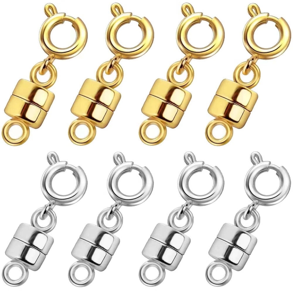 Magnetic Necklace Clasps and Closures Gold and Silver Plated 18K ...
