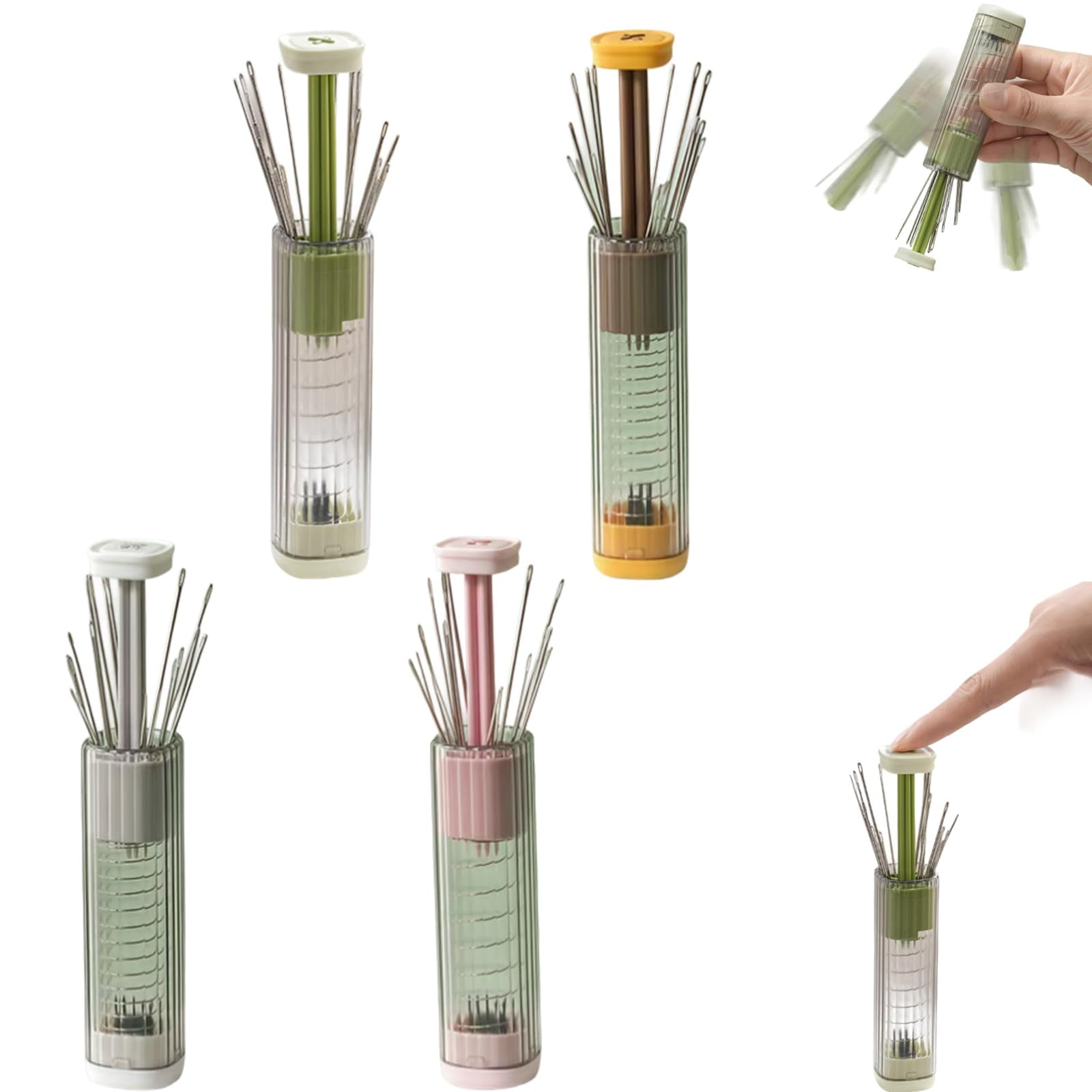 Magnetic Needle Case,Compact Pop-Up Sewing Needle Organizer with 20 PCS ...