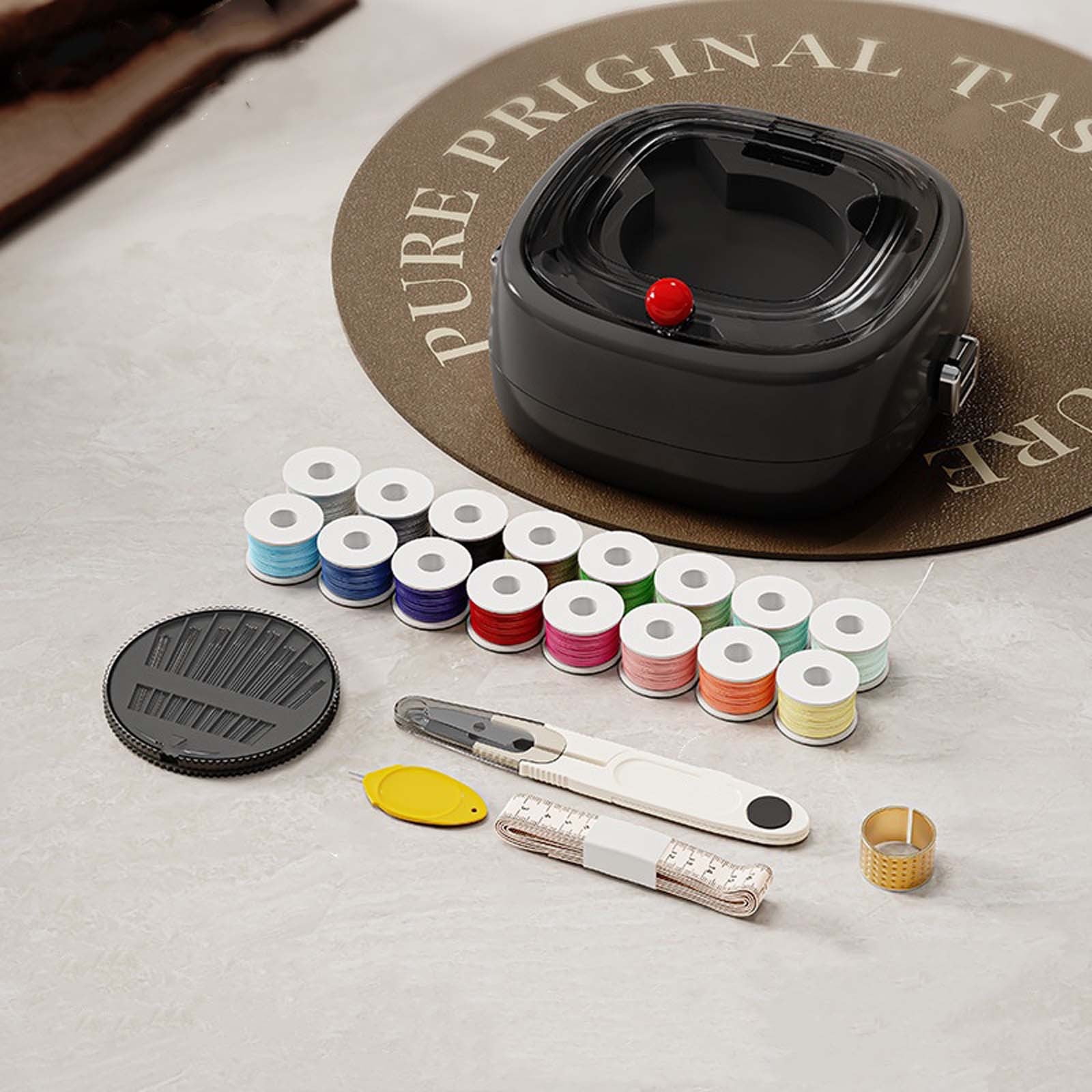 Magnetic Needle & Thread Box Set-16 Color Sewing Threads Portable ...