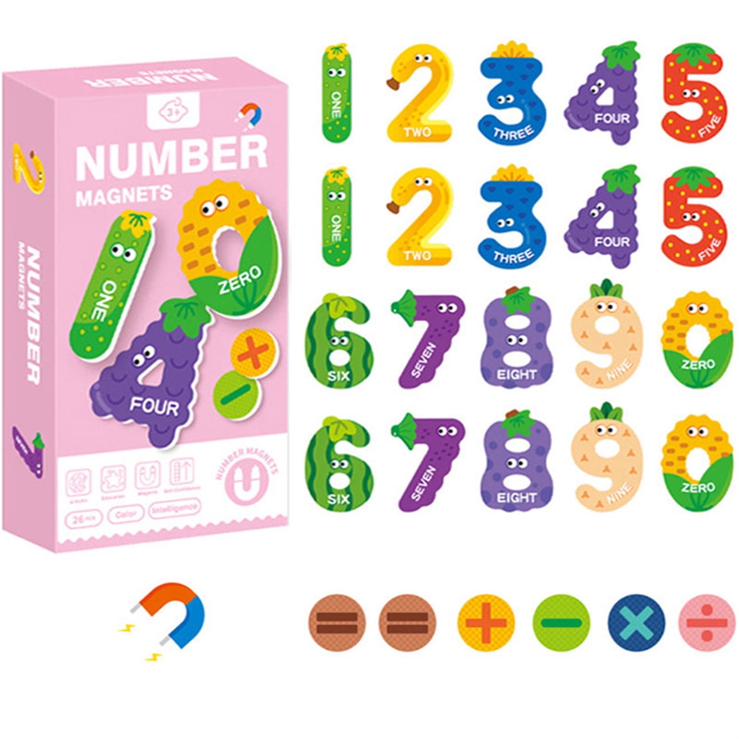 Magnetic Numbers & Math Symbols for Kids Math Recognition, Fridge ...
