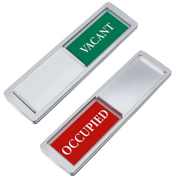 UEETEK Silver Aluminum Magnetic Slider Occupied Sign for Office Use ...