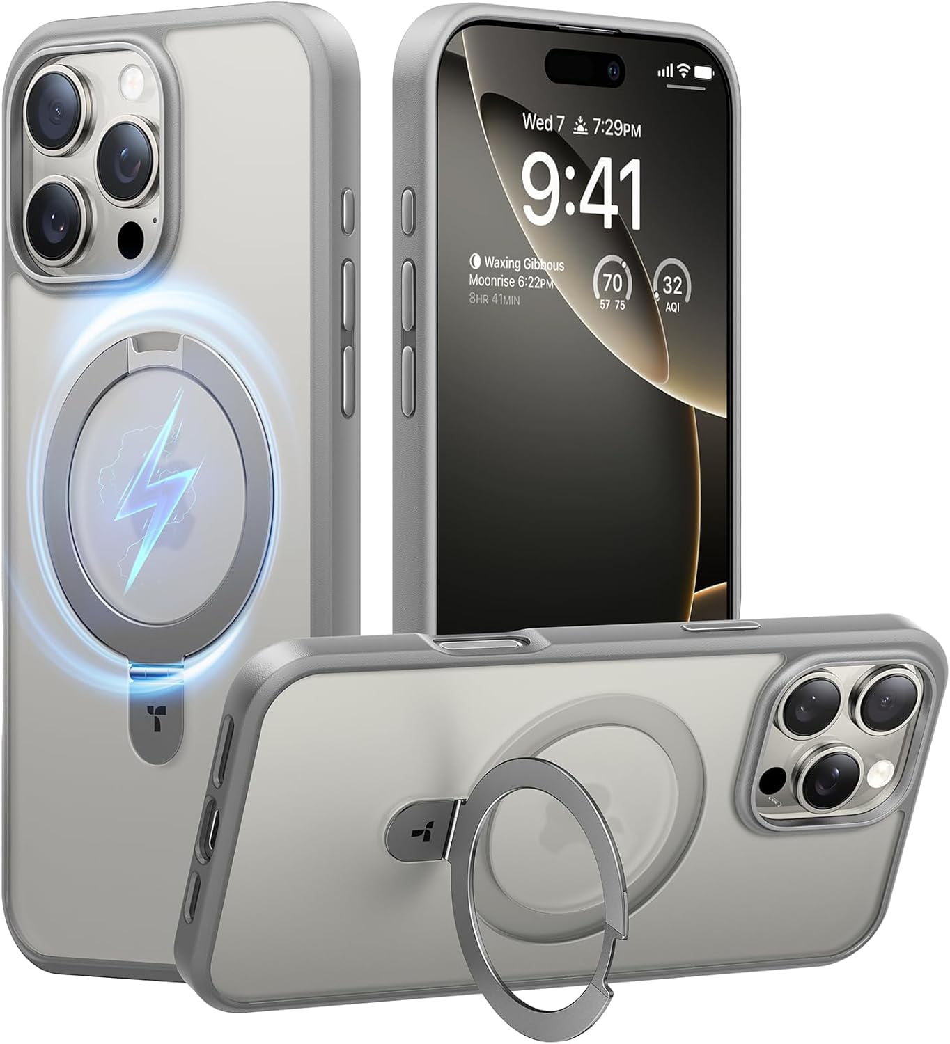 Magnetic Ostand for iPhone 16 Pro Max Case [Kickstand][Military Grade ...