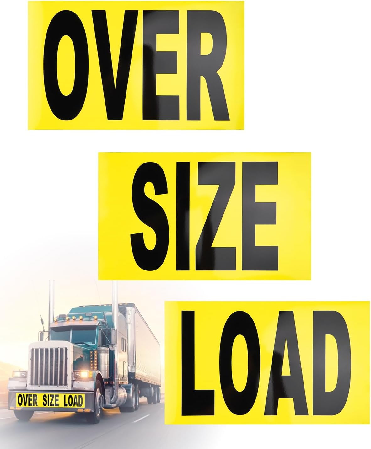 Magnetic Oversize Load Signs for Trucks, Professional Wide Load Warning ...