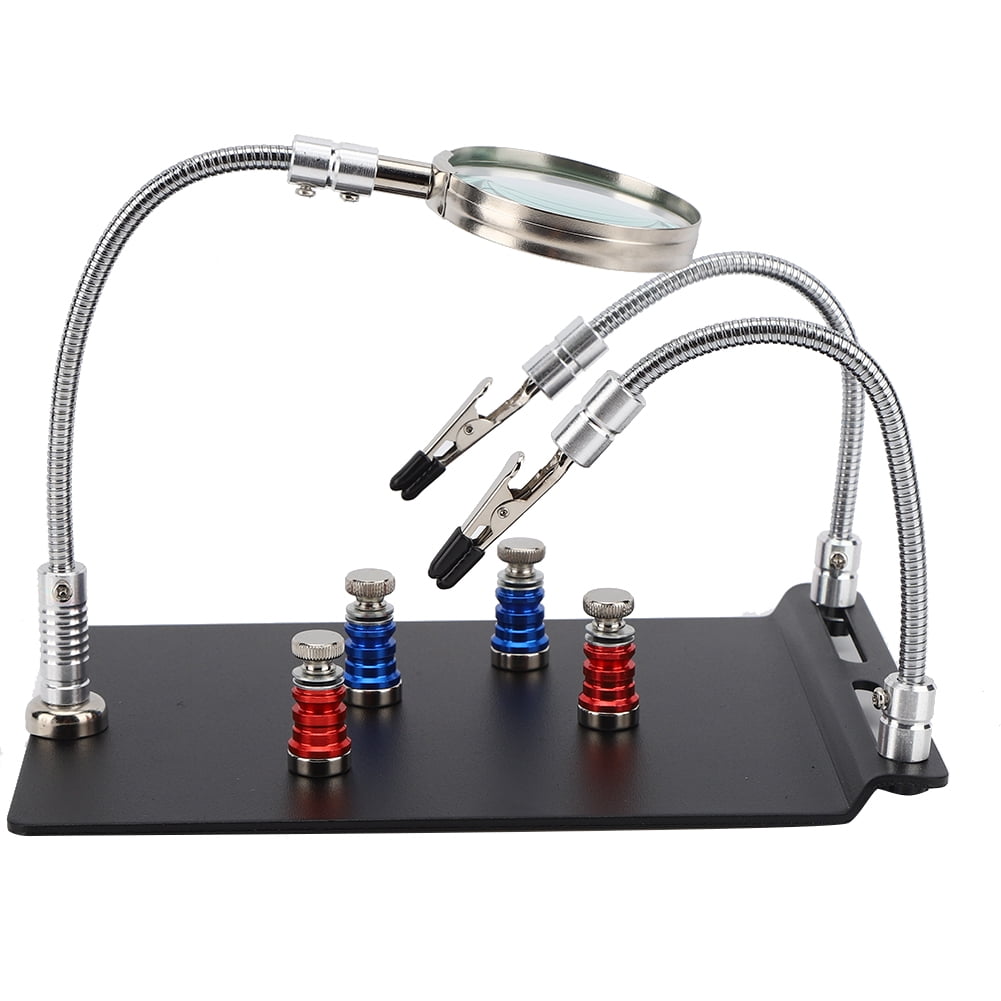 Magnetic PCB Holder with x3 Magnifier, Soldering Tool for Electronics ...
