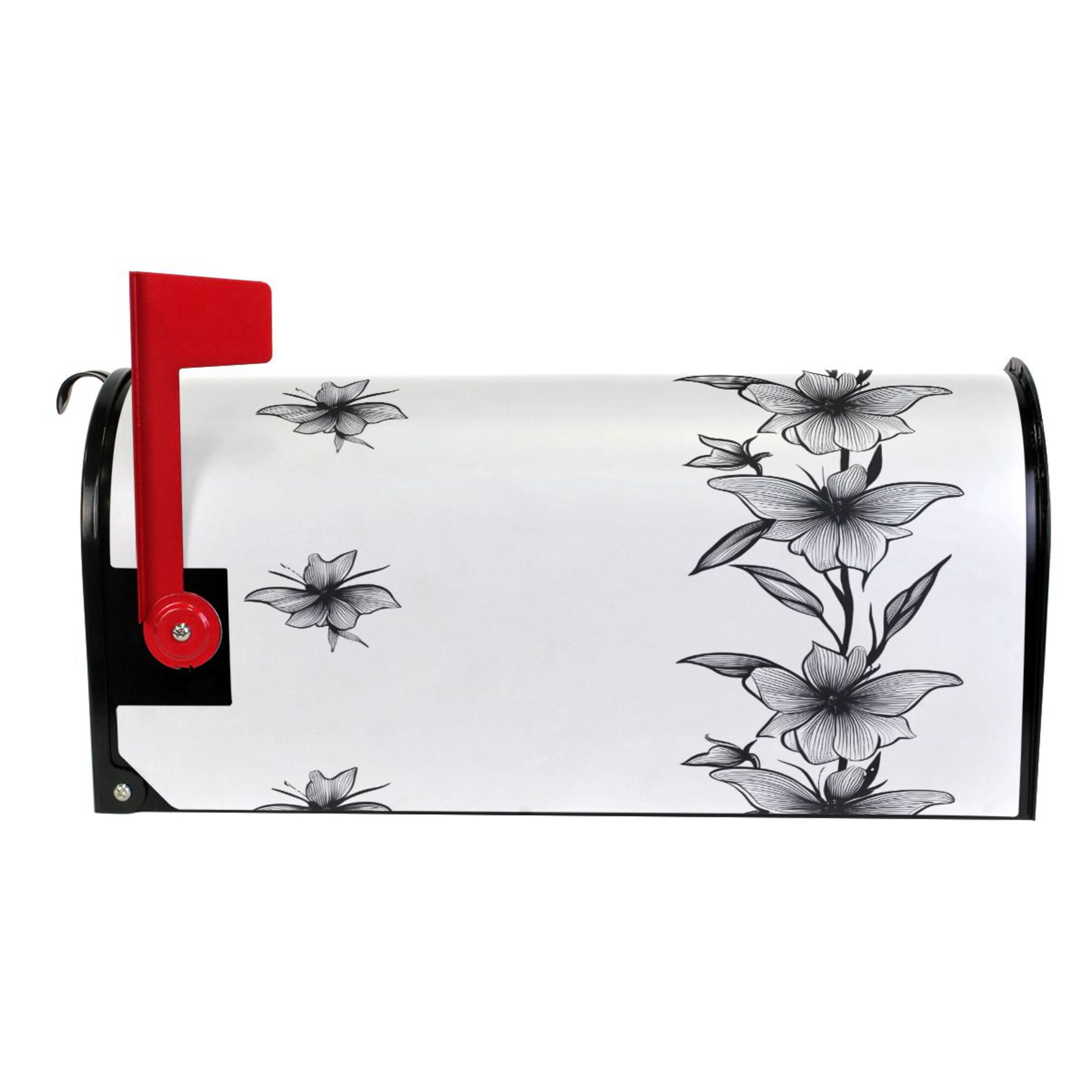 Magnetic PVC Mailbox Cover Elegant Floral Pattern, 25.4" x 20.7" Large ...