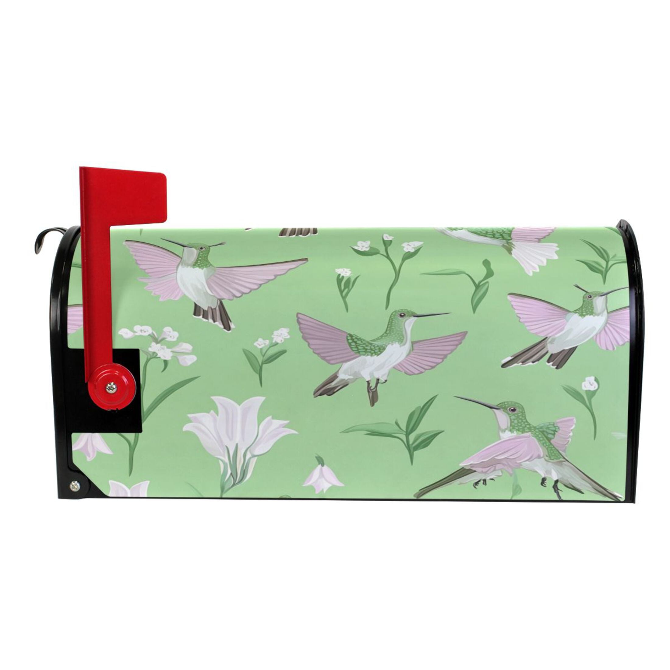Magnetic PVC Mailbox Cover Hummingbirds and Flowers, 20.7" x 18 ...