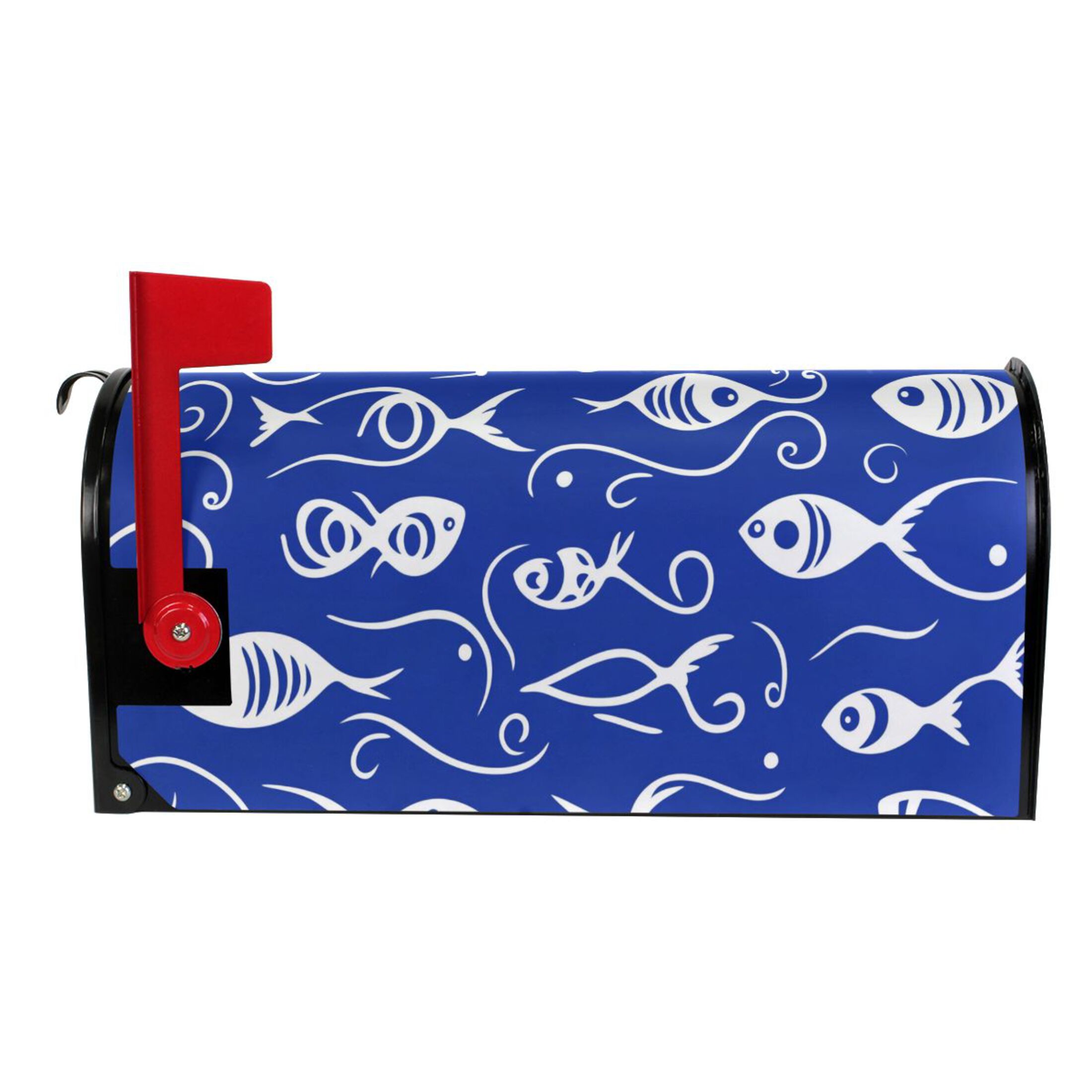 Magnetic PVC Mailbox Cover Underwater Life Sketch Fish, 20.7" x 18 ...