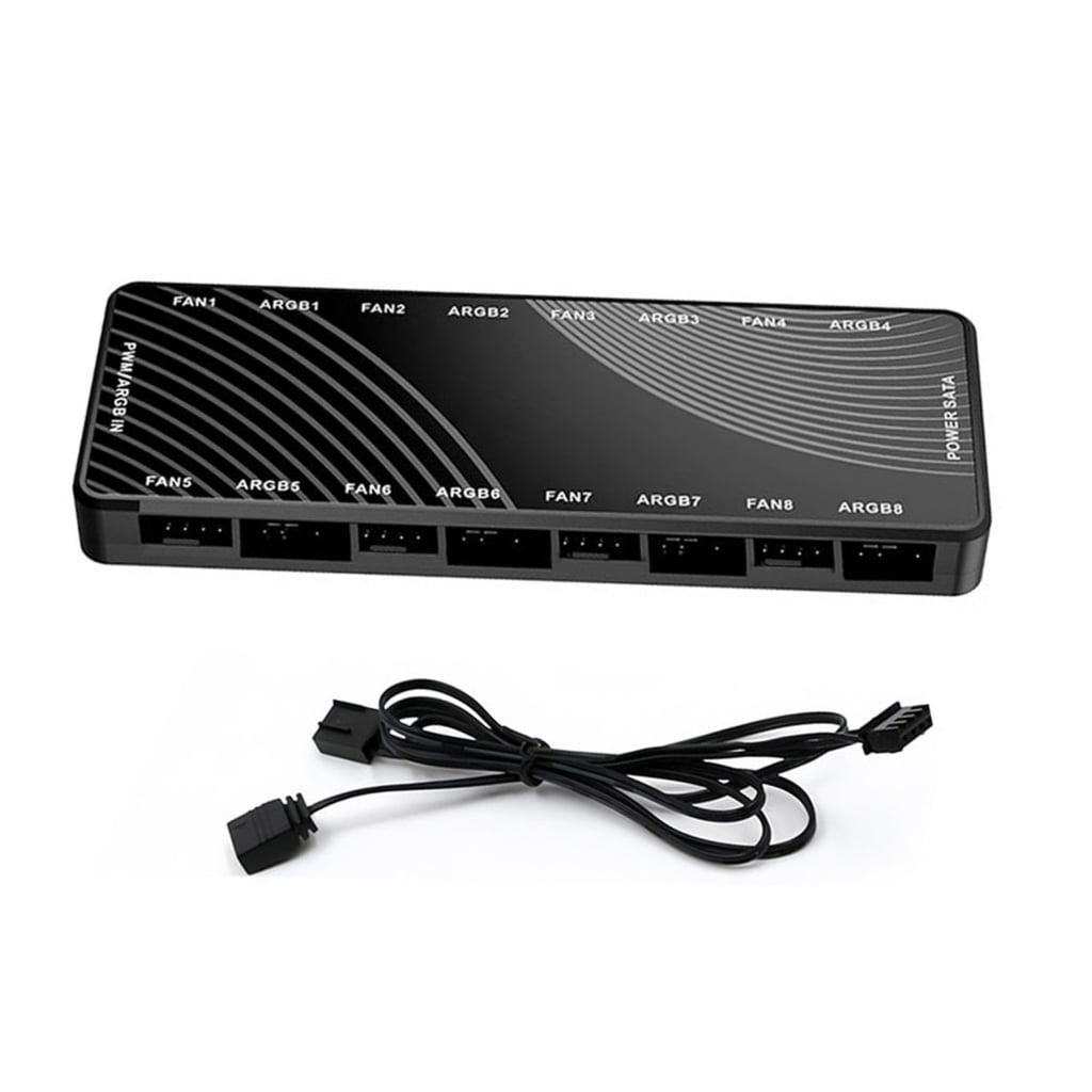 Magnetic PWMs and ARGB Fan Hubs, 8 Port Splitter for Case Fans with 5V ...