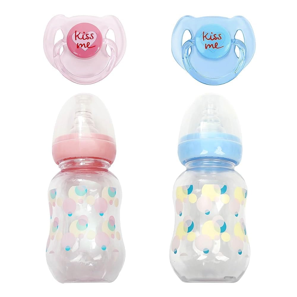 Magnetic Pacifier Bottle Feeding Toy Accessories Set Pink Blue Style ...