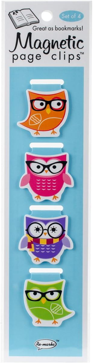 Magnetic Page Clip Bookmarks 4/Pkg-Woodsy Owl - Walmart.com
