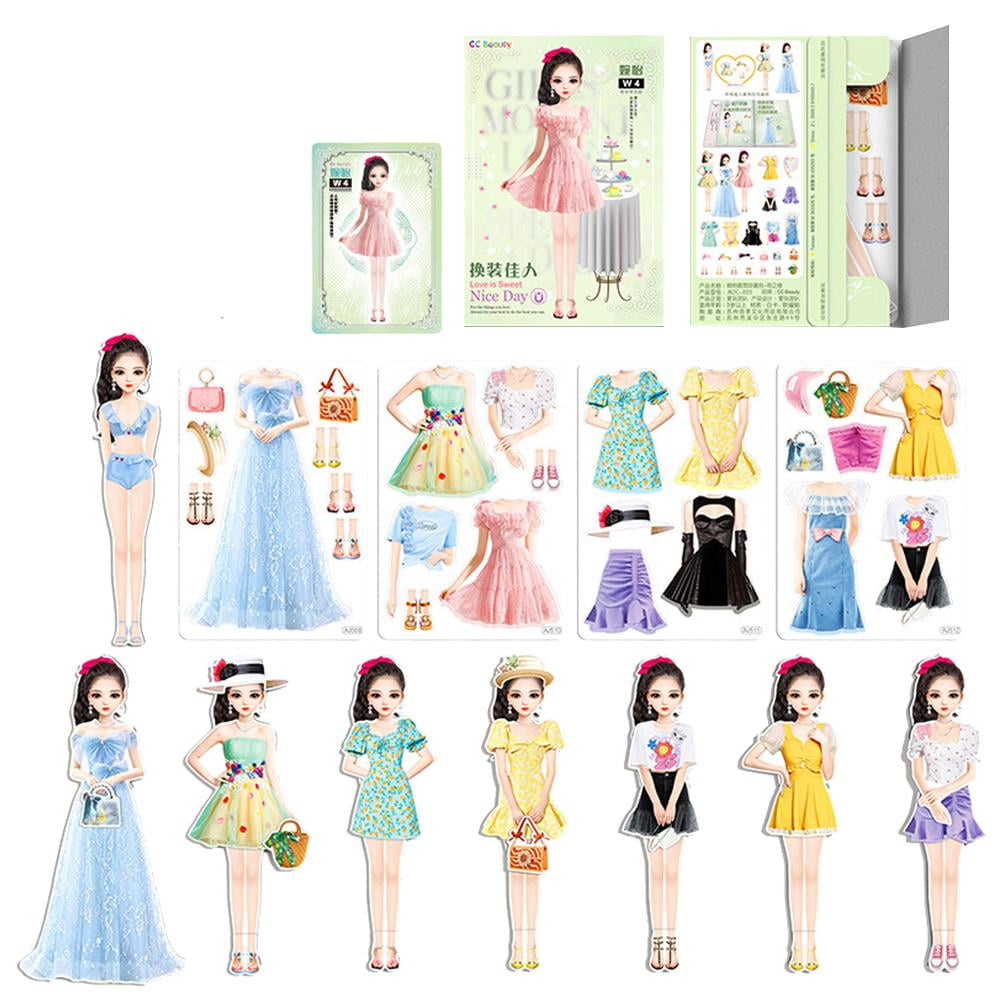 Magnetic Paper Dolls Dress Up Dolls For Girls Pretend Play Playset Toy ...
