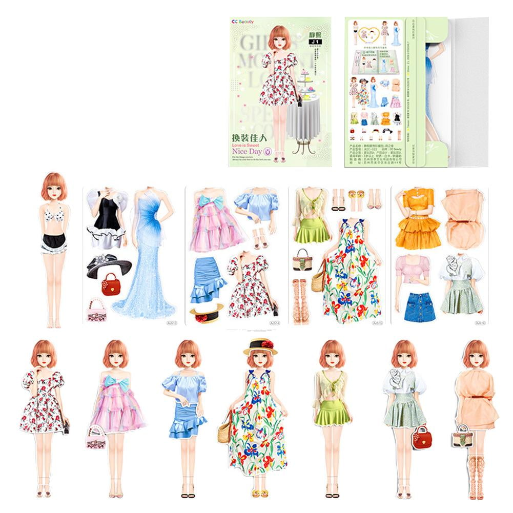 Magnetic Paper Dolls Dress Up For Girls Pretend Travel Toy Play Playset ...