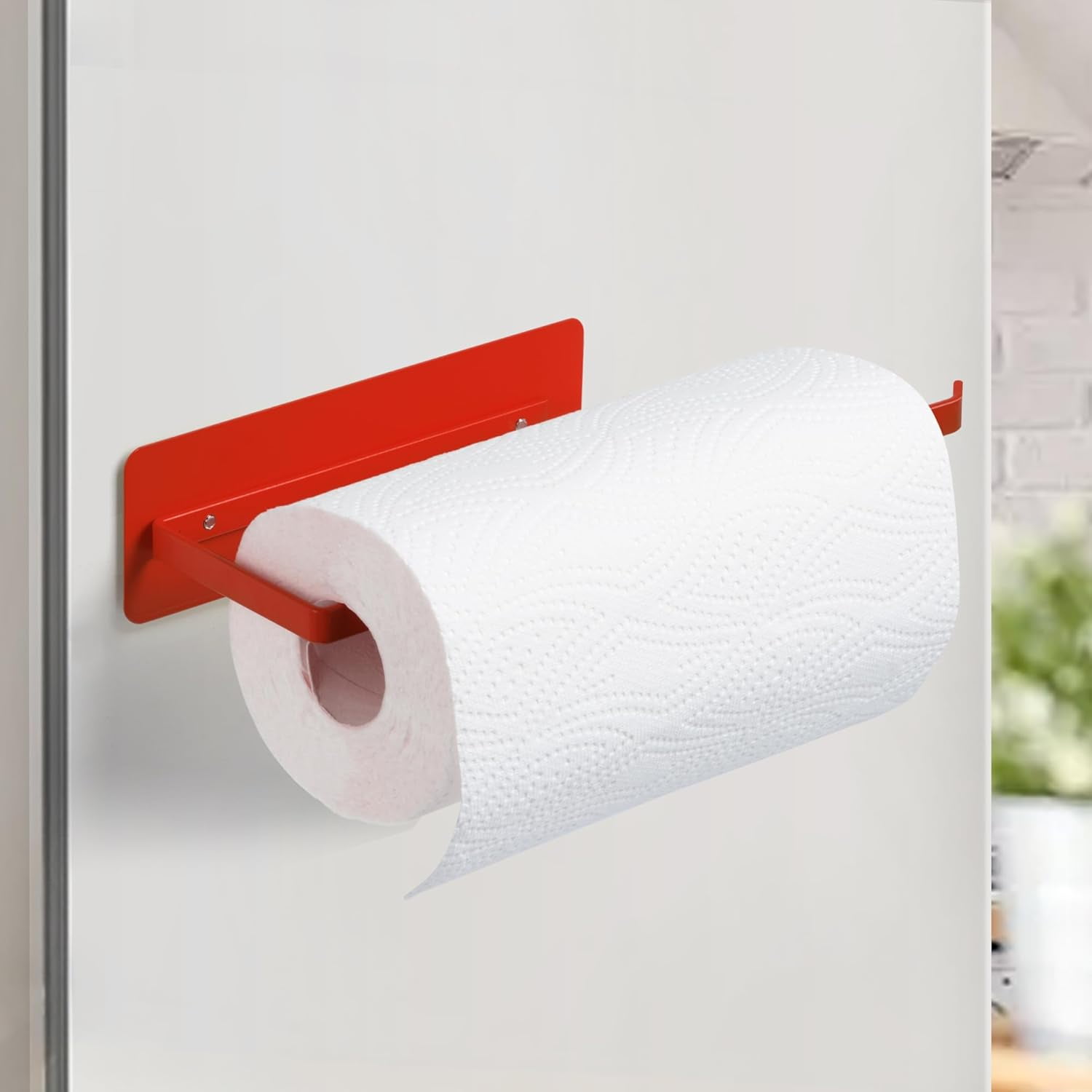 Magnetic Paper Towel Holder for Fridge Red,Heavy Duty Strong Magnet ...