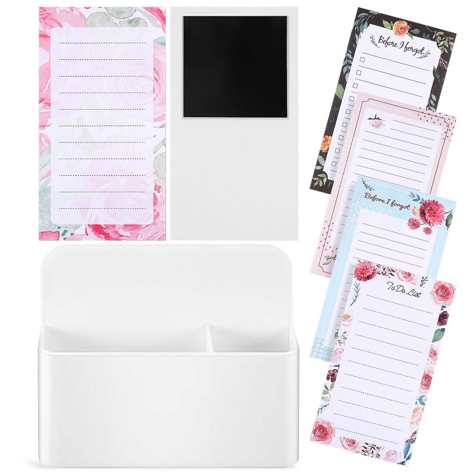 Magnetic Pen Holder and Note Fridge Notepad for Office and Travel, Abs ...