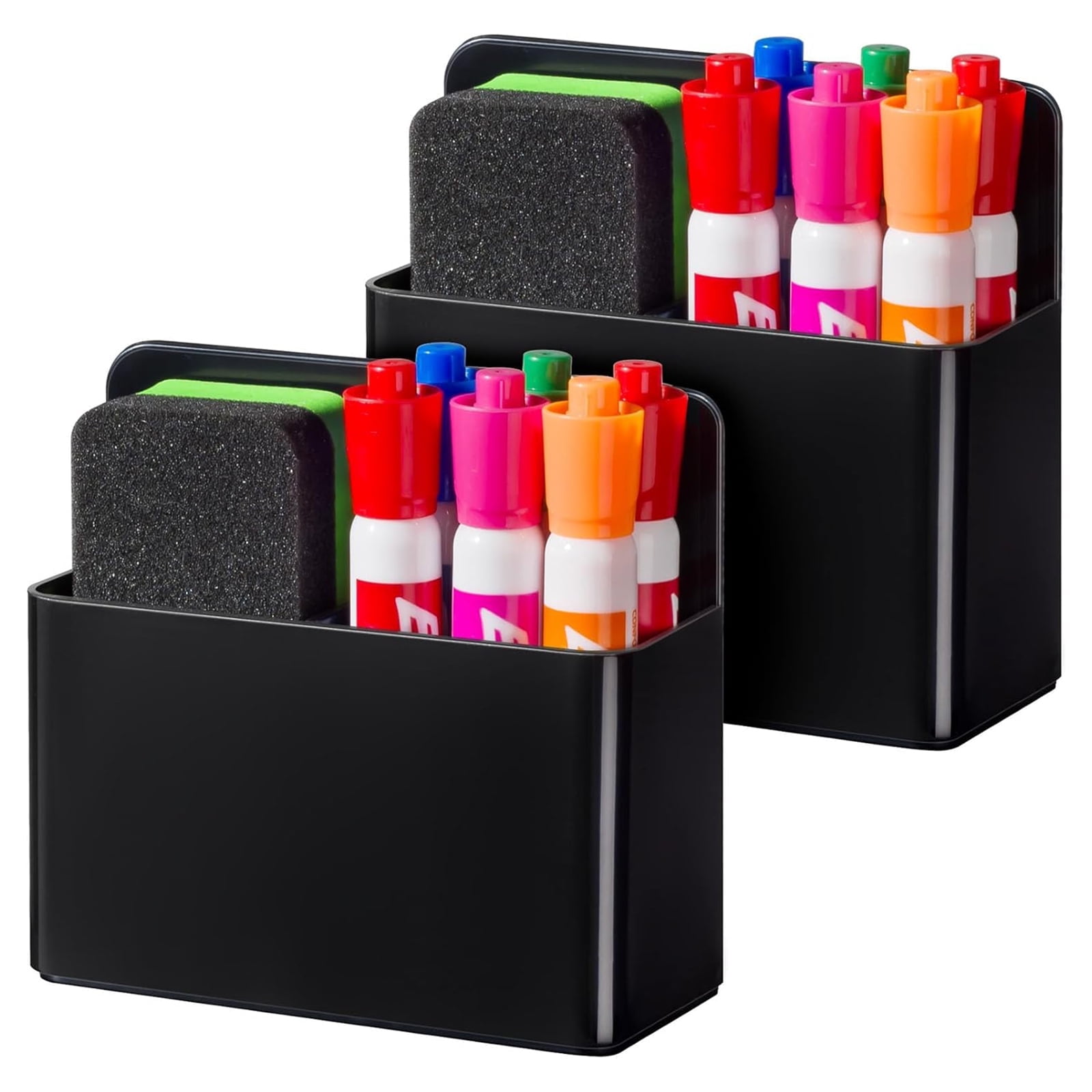 Magnetic Pen Holder,2 Pack Magnetic Dry Erase Marker Holder with ...
