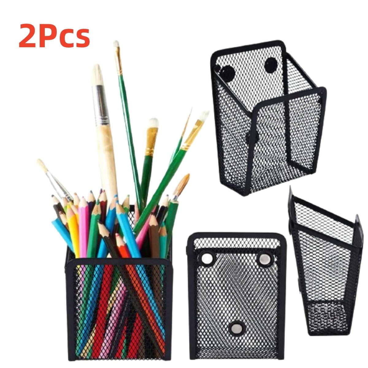 Magnetic Pencil Holder, Metal Mesh Pen Holder, Pen Holder for ...