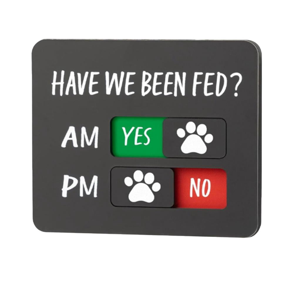 Magnetic Pet Feeding Reminder for Fridge, AM/PM Dog Feeding Tracker ...