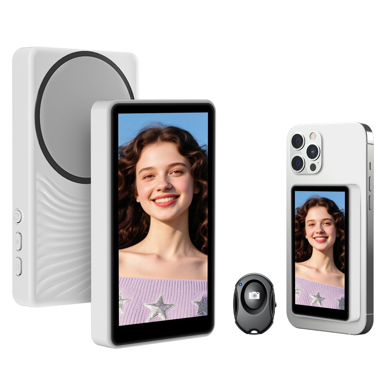 Zarvexis Vlog Selfie Monitor Screen 4k 30fps Bluetooth Remote, Back ...