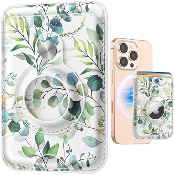 for Magnetic Phone Wallet with AirTag Holder for Women - Card Holder ...