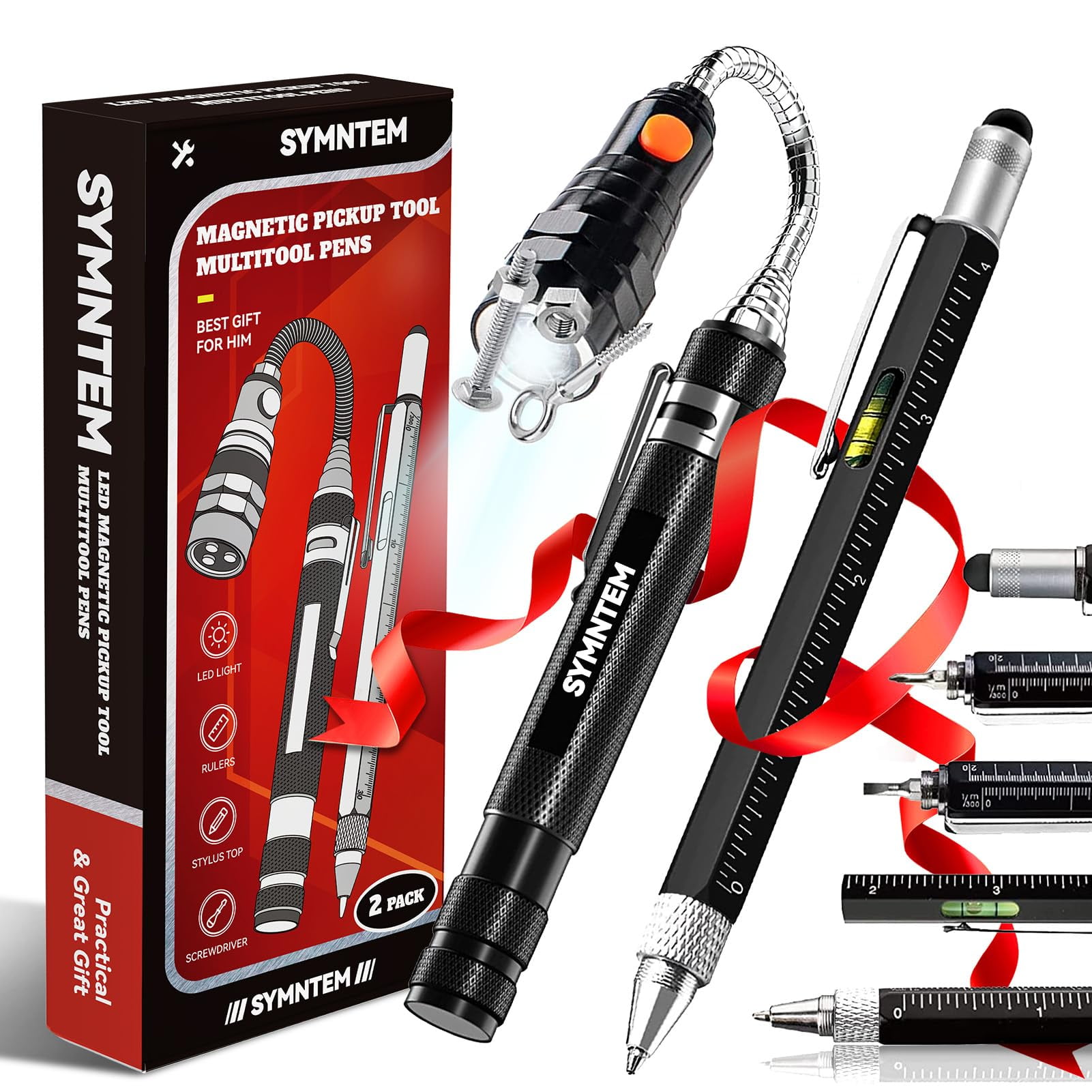 Magnetic Pickup Tool with Flashlight and 6 in 1 Multitool Pen ...