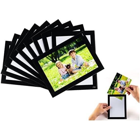 Magnetic Picture Frames with Black Border(4"X6",10 Pack),Magnet Photo ...
