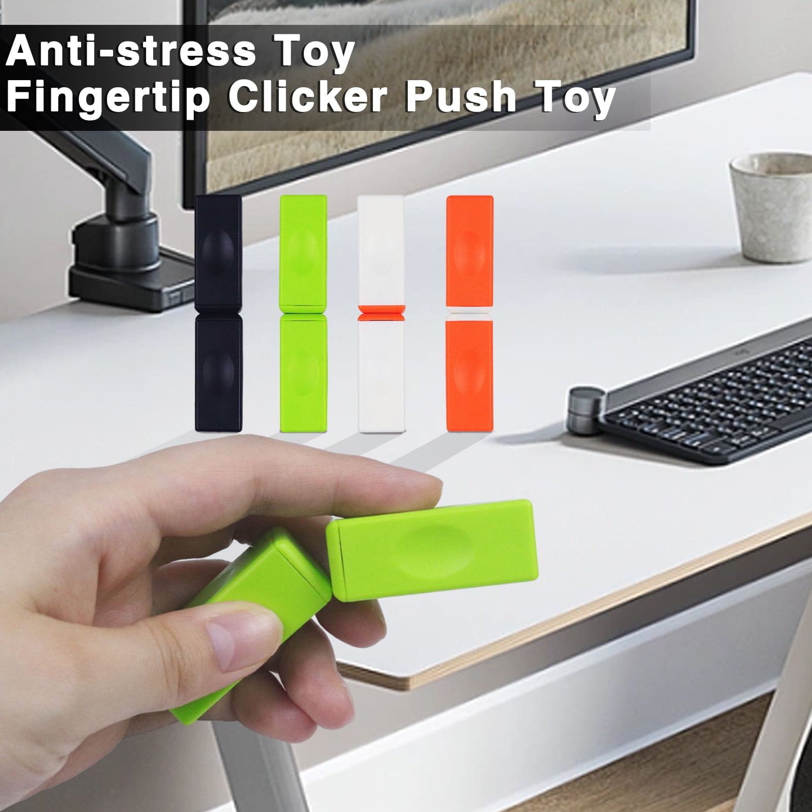 Magnetic Plastic Slider Fidget Toy Pocket-sized Fingertip Clicker Push ...