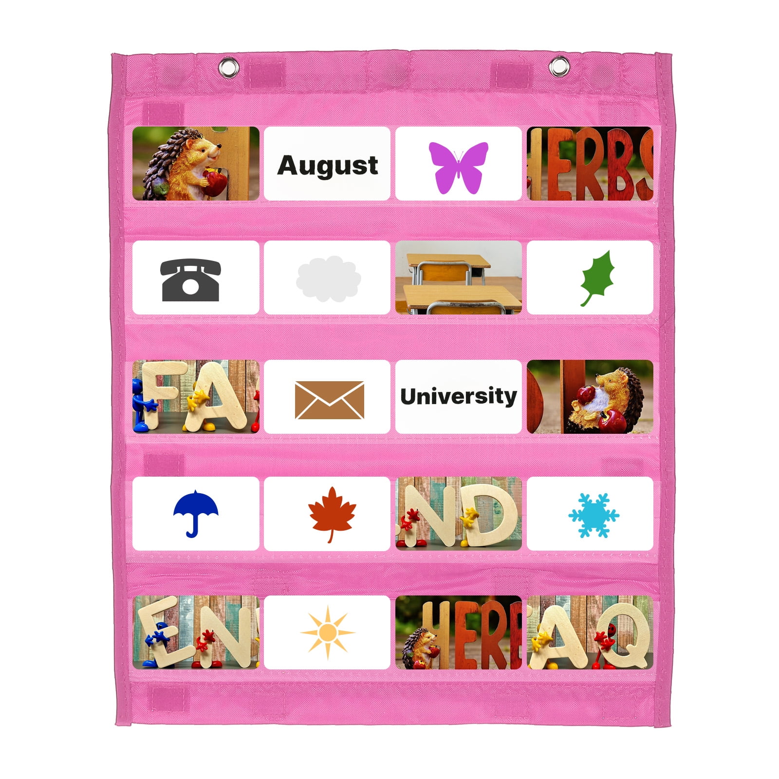 Magnetic Pocket Chart, Small Pocket Chart Mini Double Sided Classroom ...