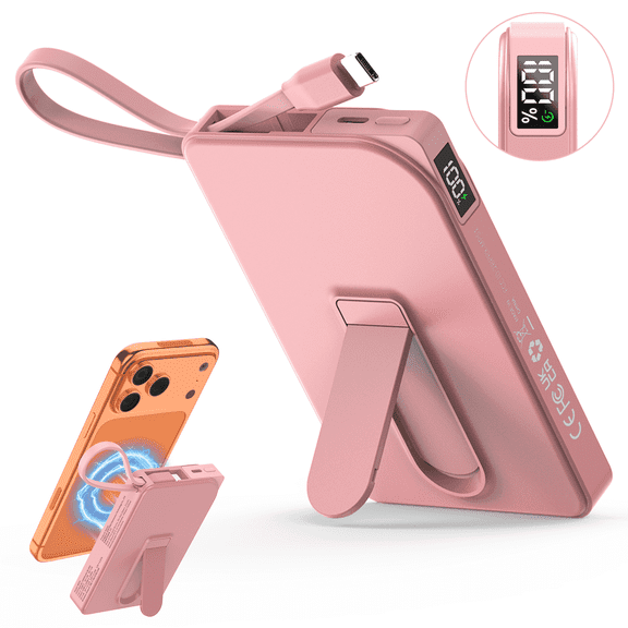 for Magsafe Battery Pack 5000mAh Magnetic Power Bank with Type-C Cable ...