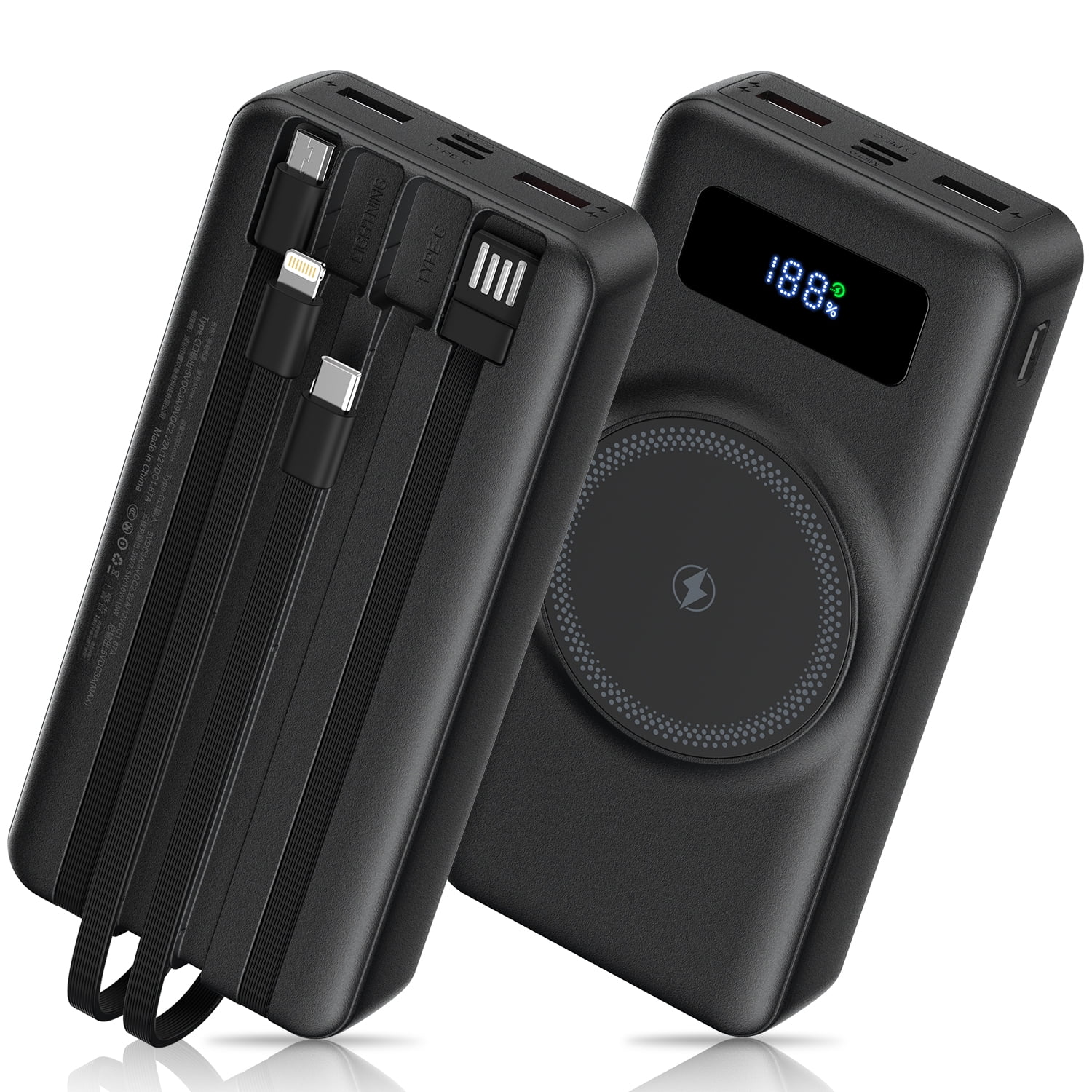 Magnetic Portable Charger Power Banks for iPhone Cell Phones with Built ...