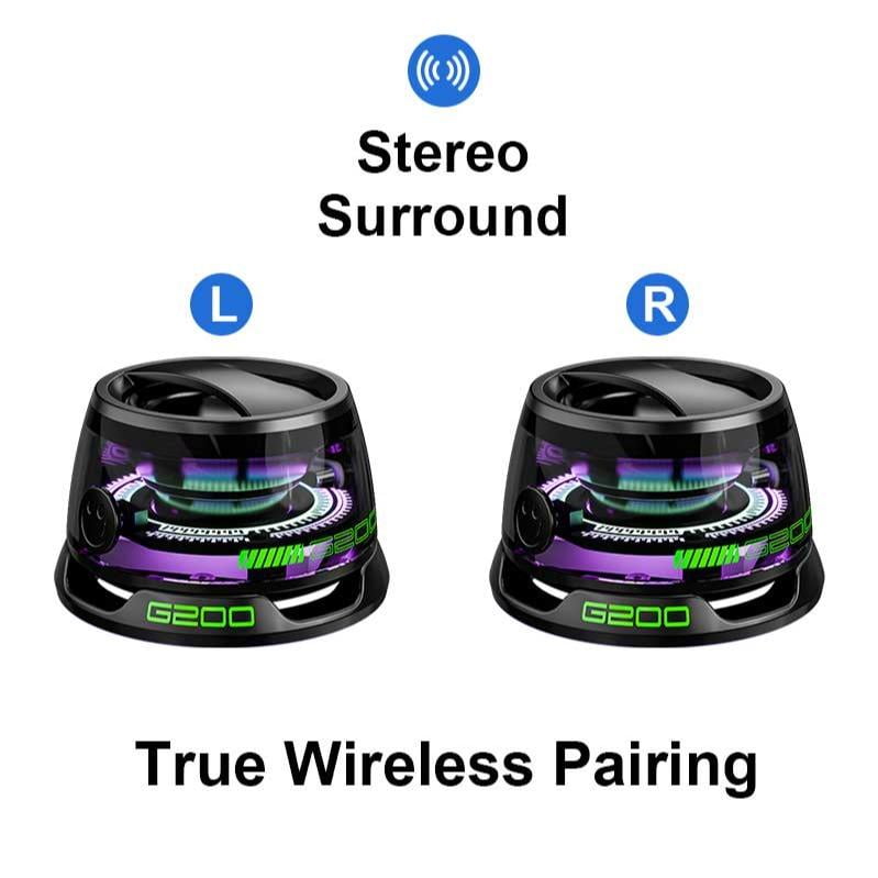 Magnetic Portable Wireless G200 Speaker , Premium Sound Quality , Mini LED Shower Speaker , TWS ...