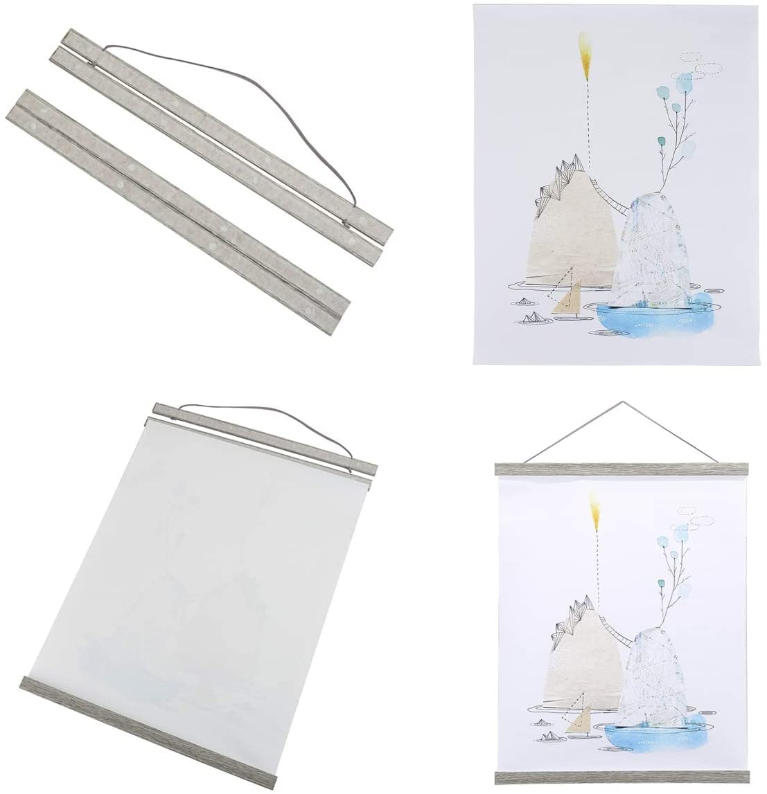 Magnetic Poster Hanger, 10x10 10x32 10x20 Poster Frame Wood Wooden ...