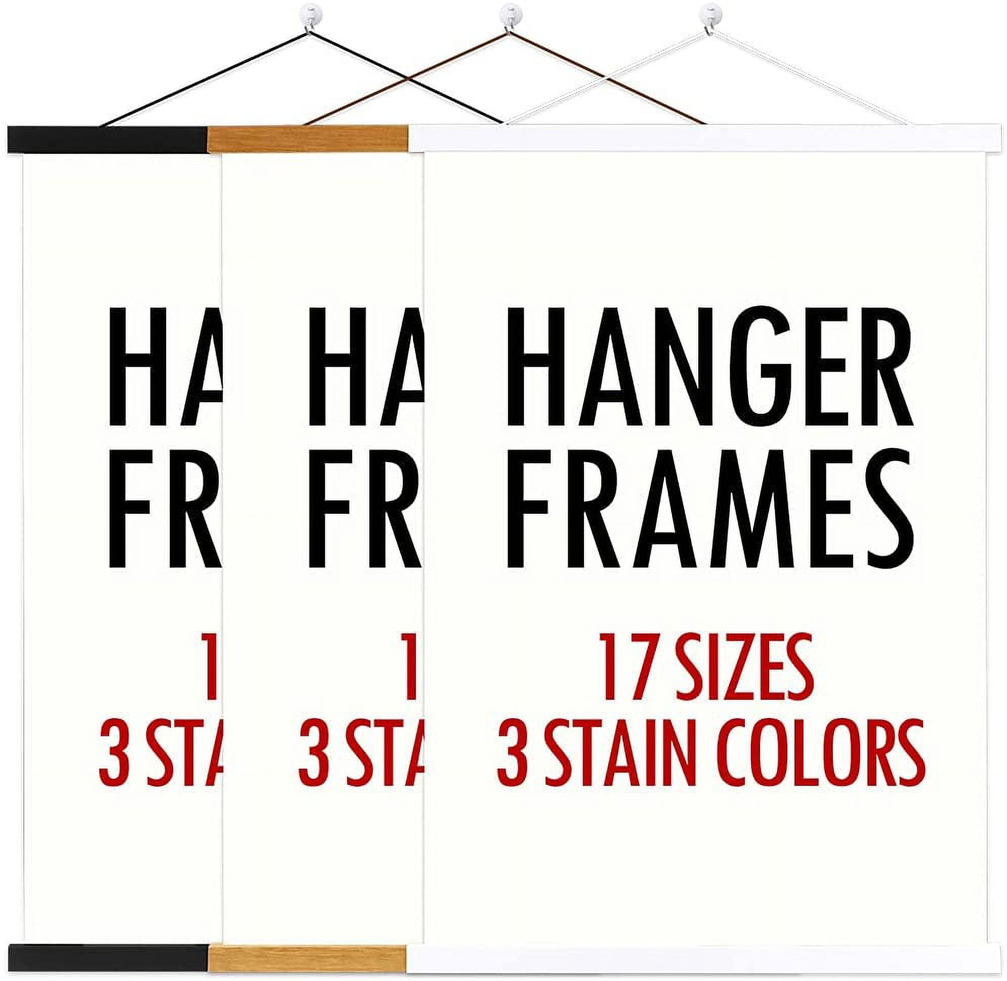 Magnetic Poster Hanger, 12x18 12x16 12x24 Poster Frame Wood Wooden ...