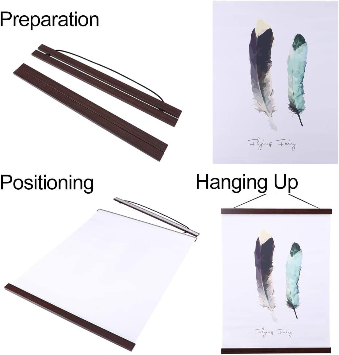 Magnetic Poster Hanger, 20x28 20 x 30 20x24 Poster Frame Wood Wooden ...