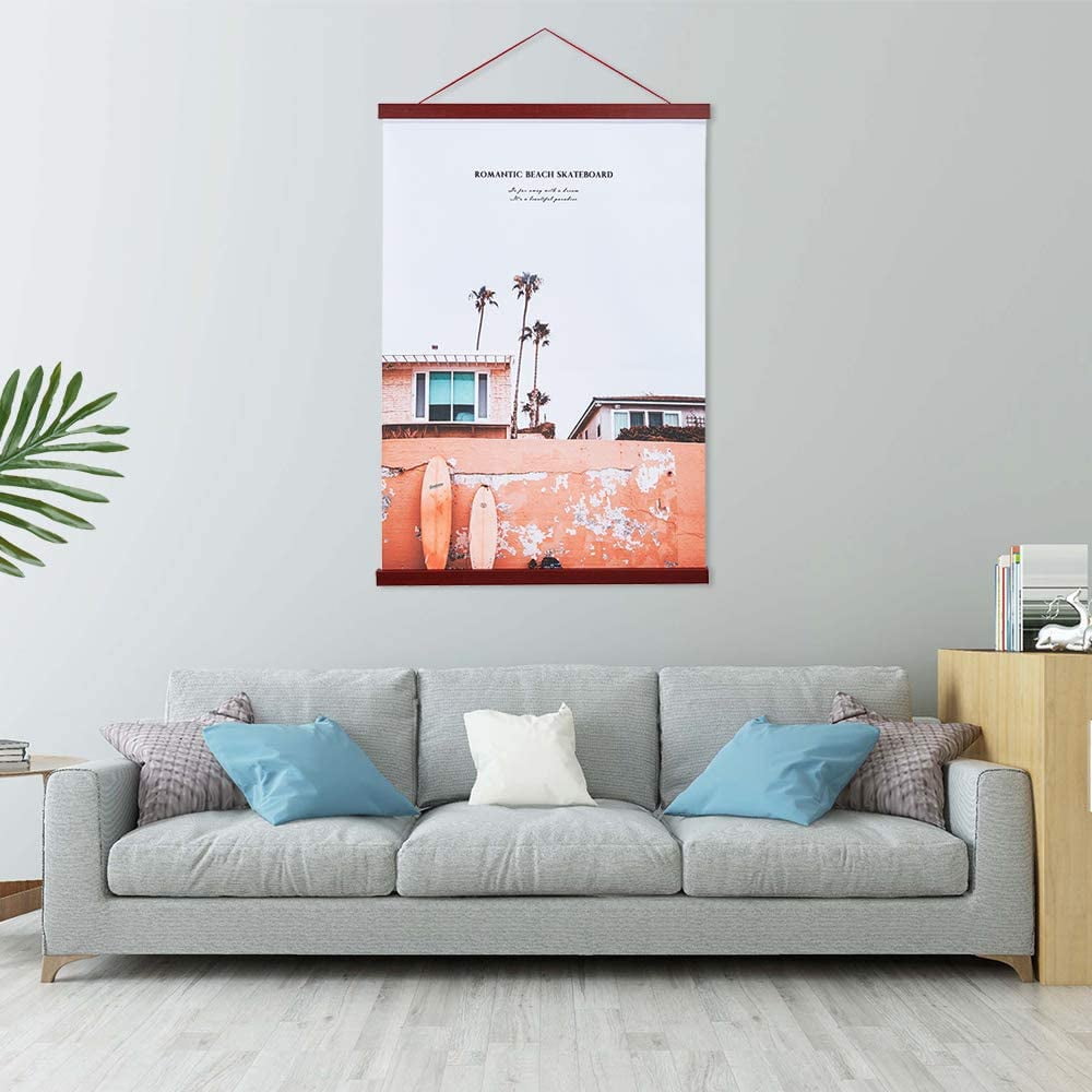 Magnetic Poster Hanger Frame, 13x19 13x22 13x24 Light Wood Wooden ...