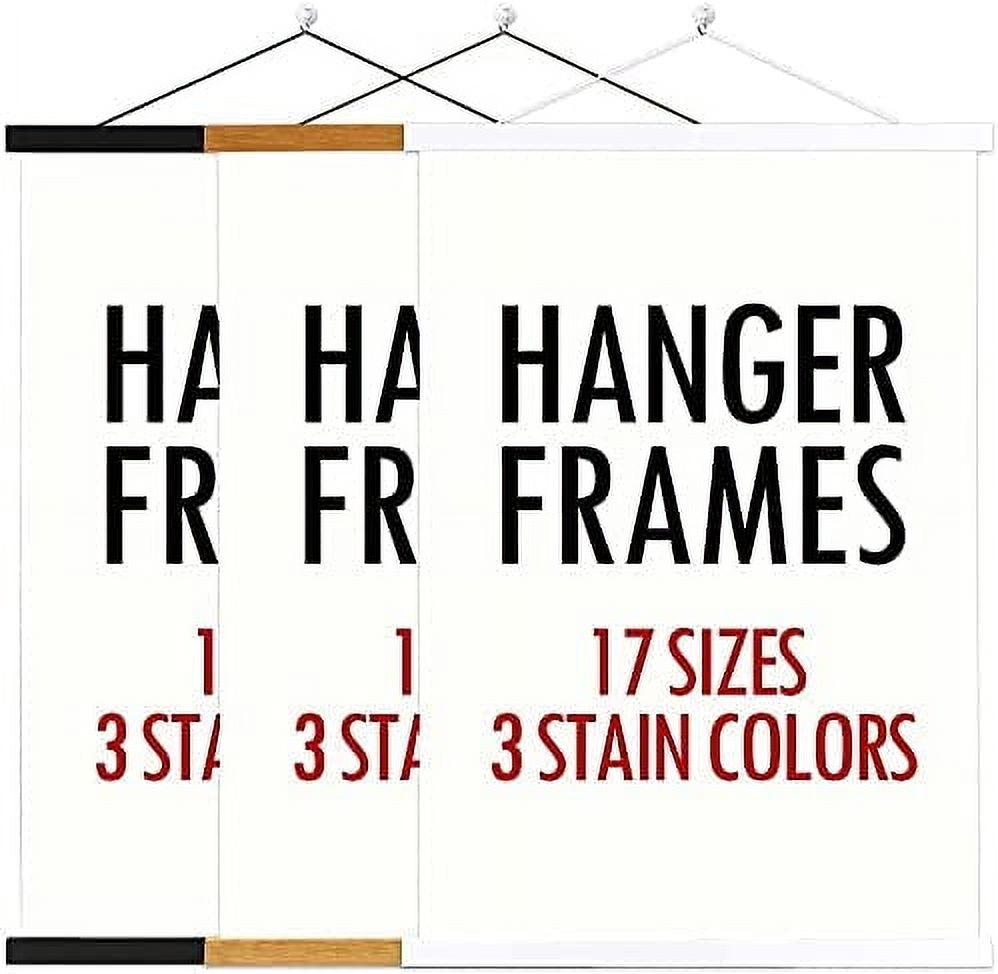 Magnetic Poster Hanger, Poster Frame Wood Wooden Magnet Print Posters ...
