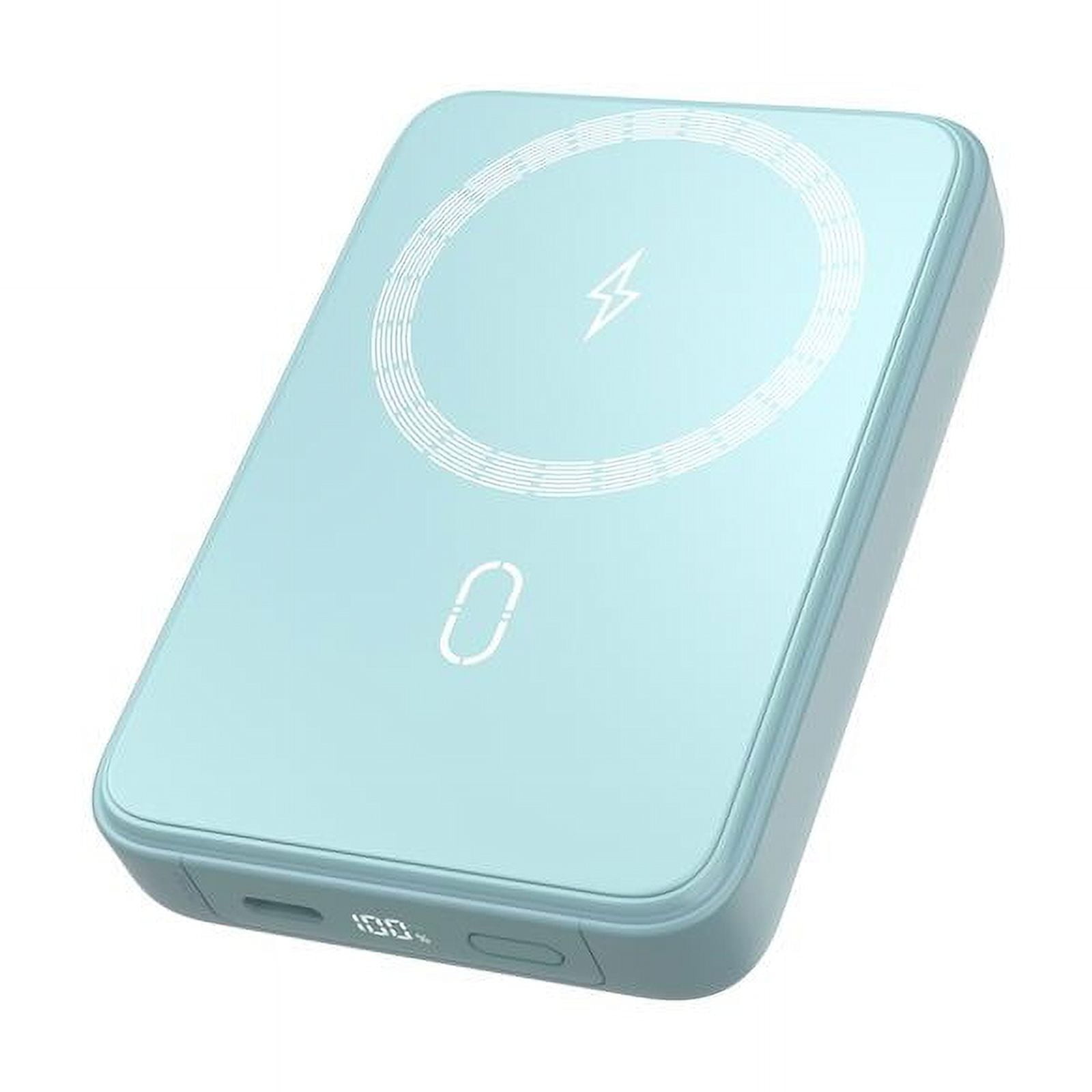 Magnetic Power Bank, 10000mAh Wireless Portable Charger with LED ...