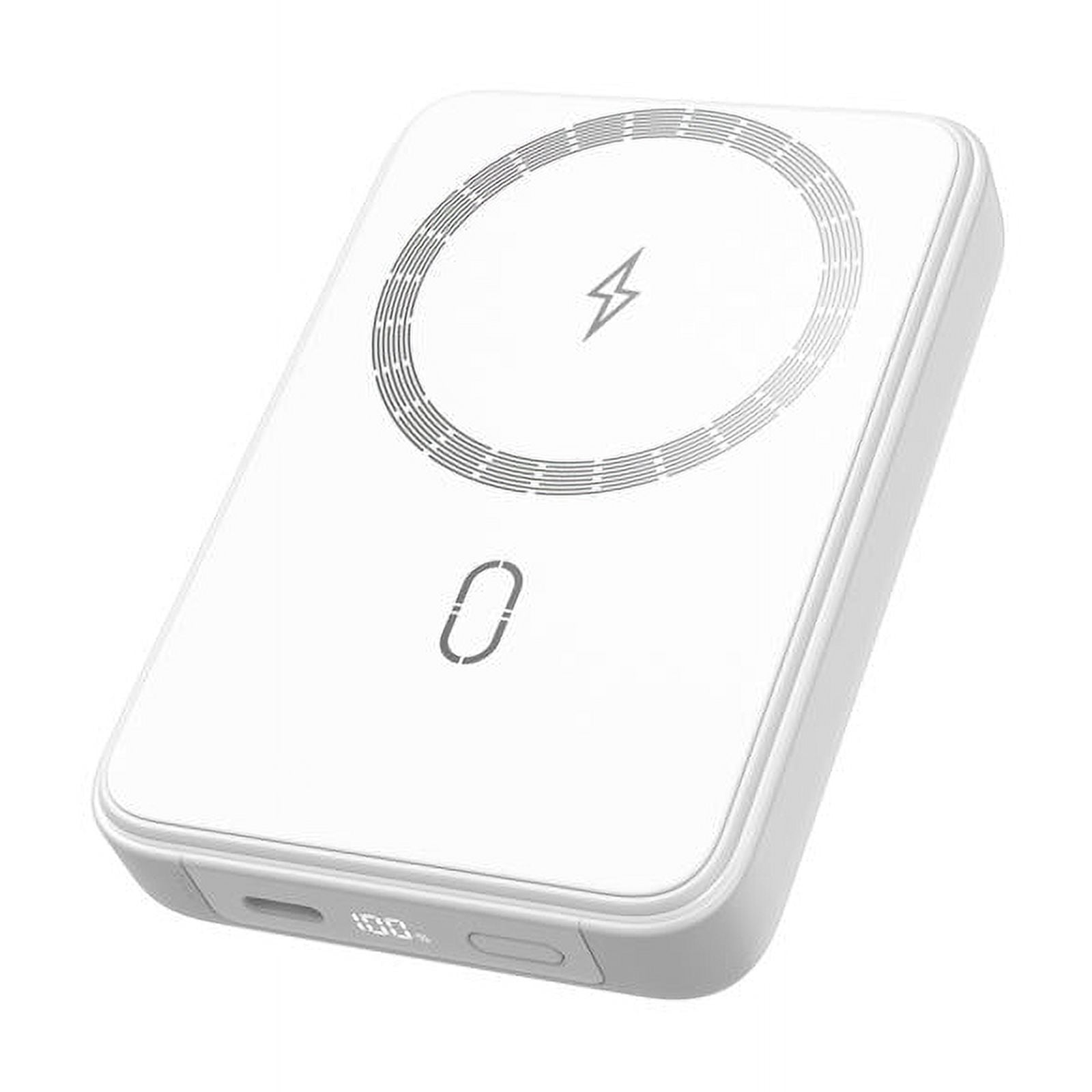 Magnetic Power Bank, 10000mAh Wireless Portable Charger with LED ...