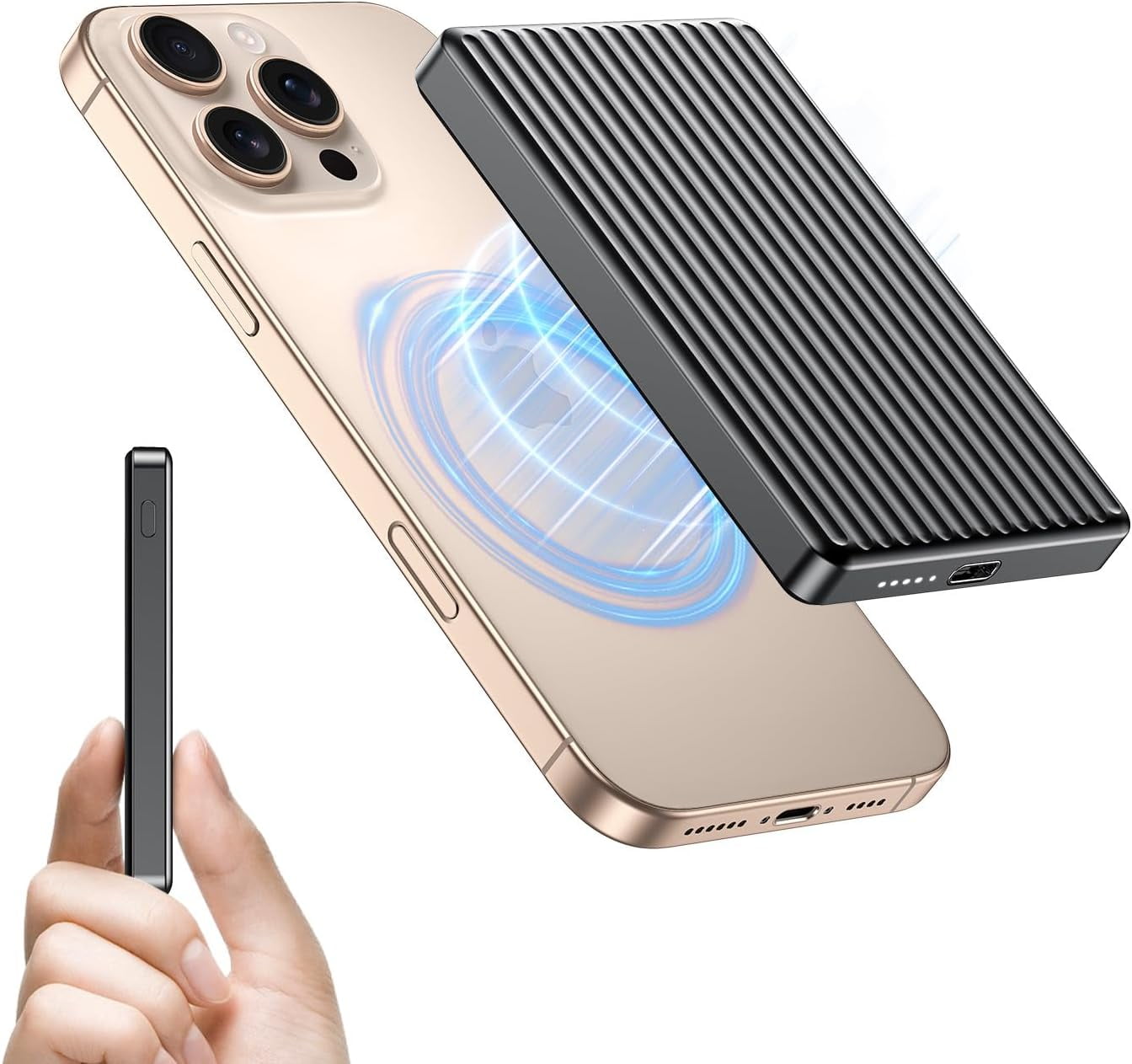 Magnetic Power Bank,Ultra Slim Wireless Portable Charger 10000mAh,20W ...