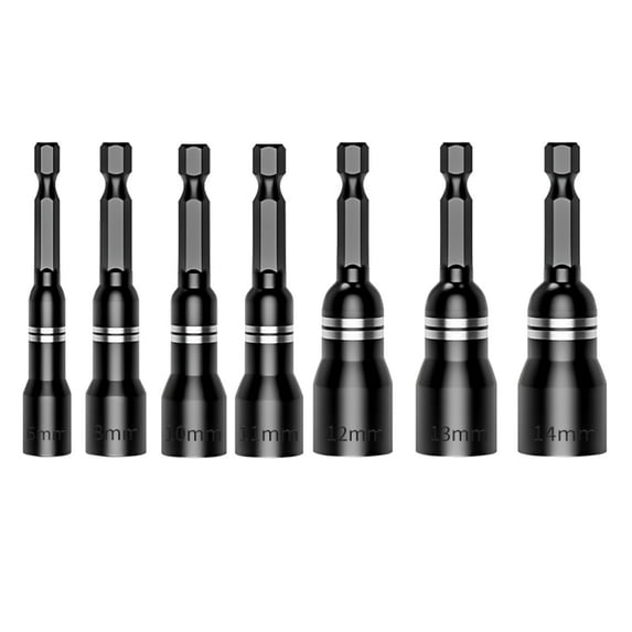 Magnetic Power Nut Driver Drill Bit Set Hex Socket Adapter Bolt Driver ...