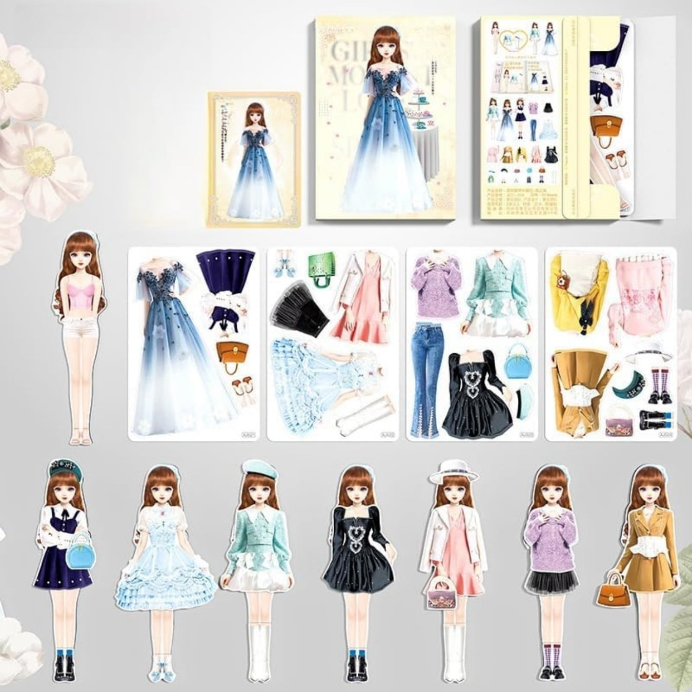 Magnetic Princess Dress Up Paper Doll, 2025 Paper Dolls Magnetic Dress ...