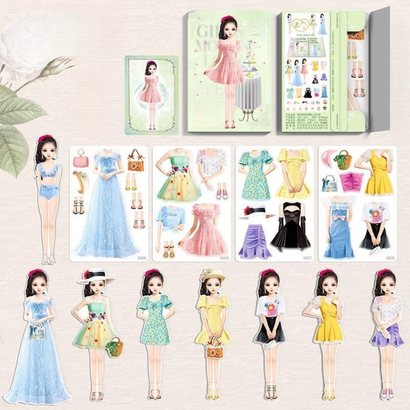 Magnetic Princess Dress Up Paper Doll, 2025 Paper Dolls Magnetic Dress ...