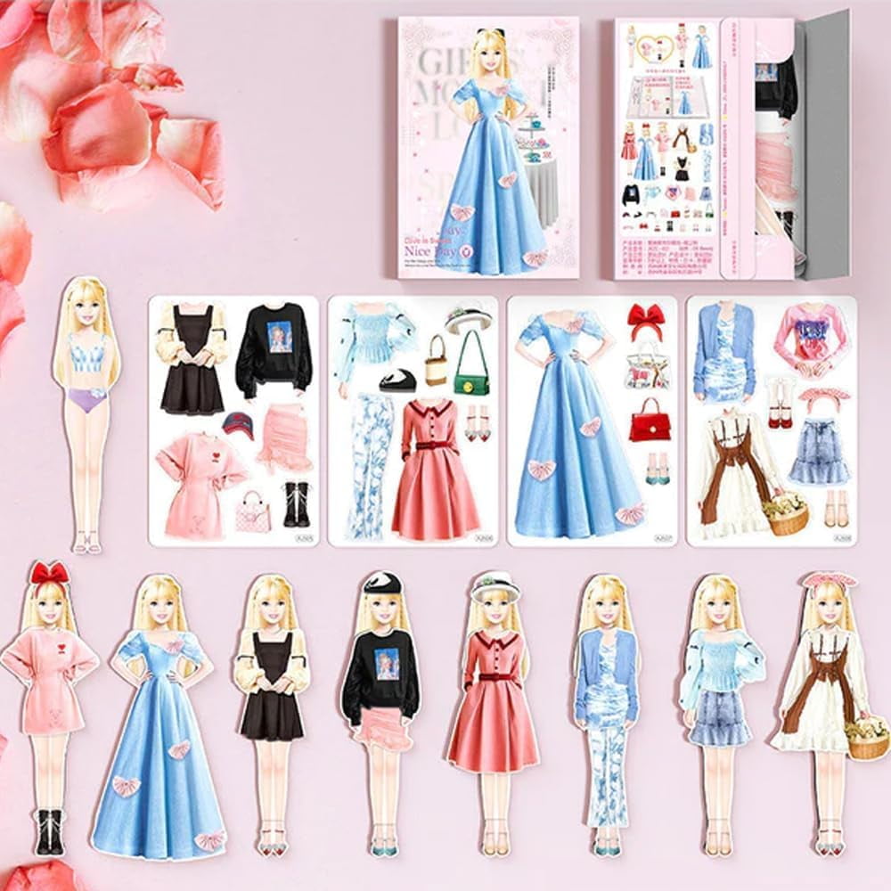 Magnetic Princess Dress Up Paper Doll, Paper Dolls Magnetic Dress Up ...