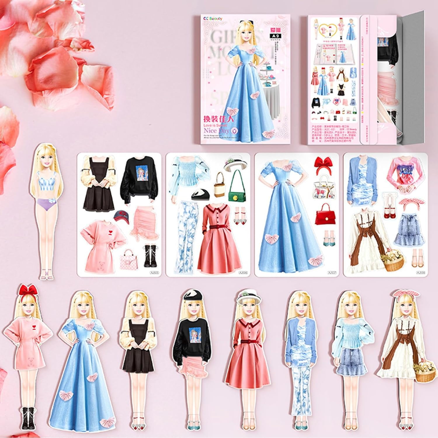 Magnetic Princess Dress Up Paper Doll, Magnet Dress Up Games, Play Travel Playset Toy Magnetic ...
