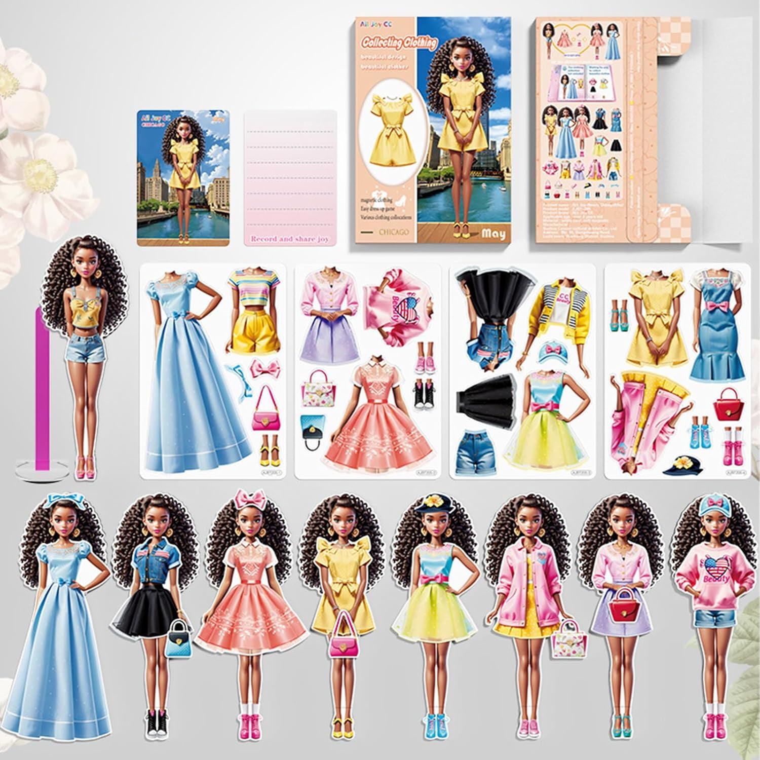 Magnetic Princess Dress Up Paper Doll, Magnet Dress Up Games, Play ...