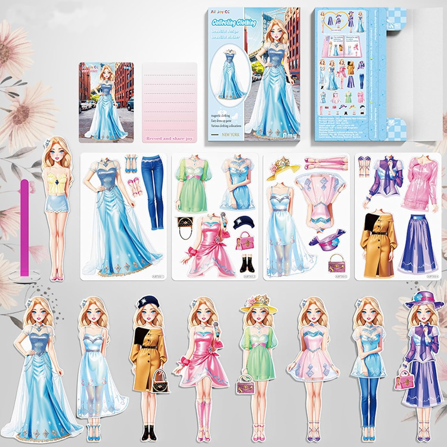 Magnetic Princess Dress Up Paper Doll, Magnetic Dress-Up Game, DIY Role ...