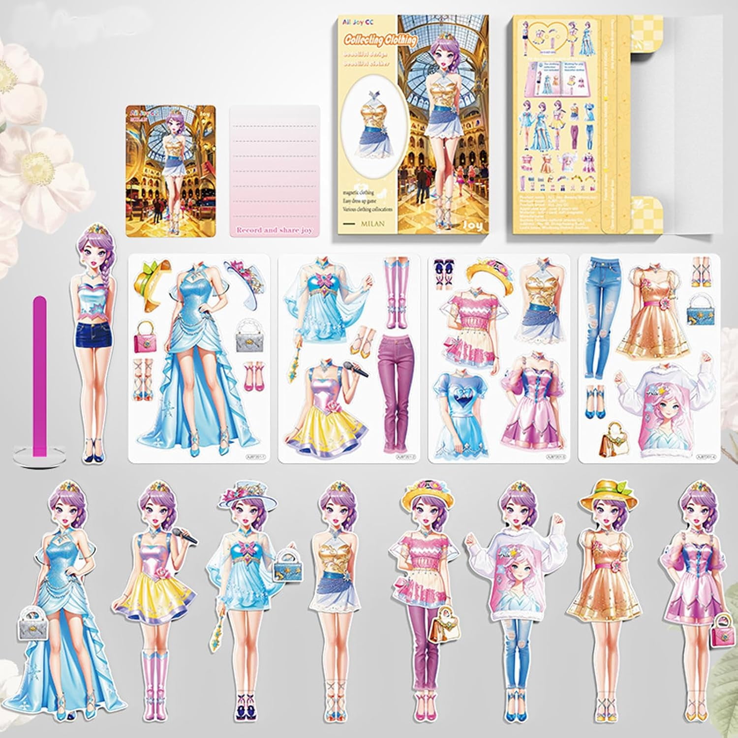 Magnetic Princess Dress Up Paper Doll, Magnetic Dress-Up Game, DIY Role ...
