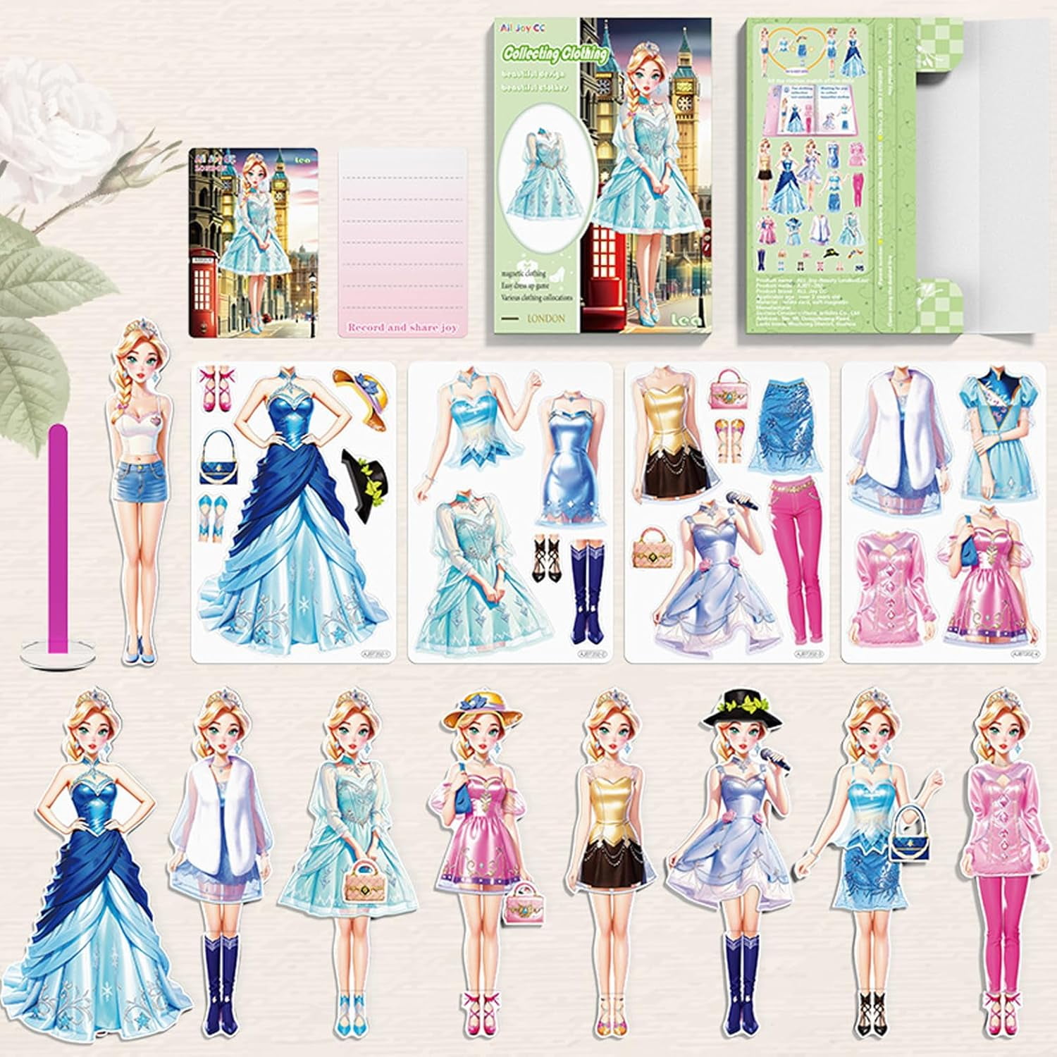 Magnetic Princess Dress Up Paper Doll, Magnetic Dress-Up Game, DIY Role ...